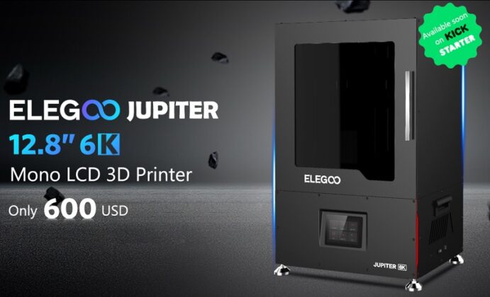 Elegoo Jupiter: Super-sized 6K LCD 3D resin printer - First Quadcopter