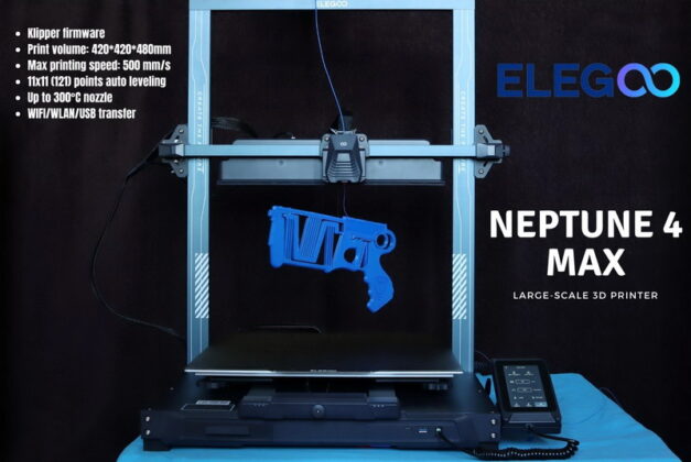 ELEGOO Neptune 4 Max: Speedy XXL 3D printer - First Quadcopter